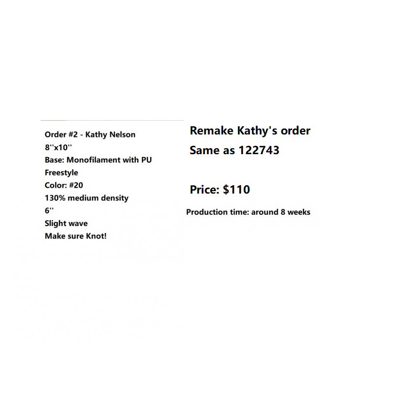 Custom Made Hair System - Kathy